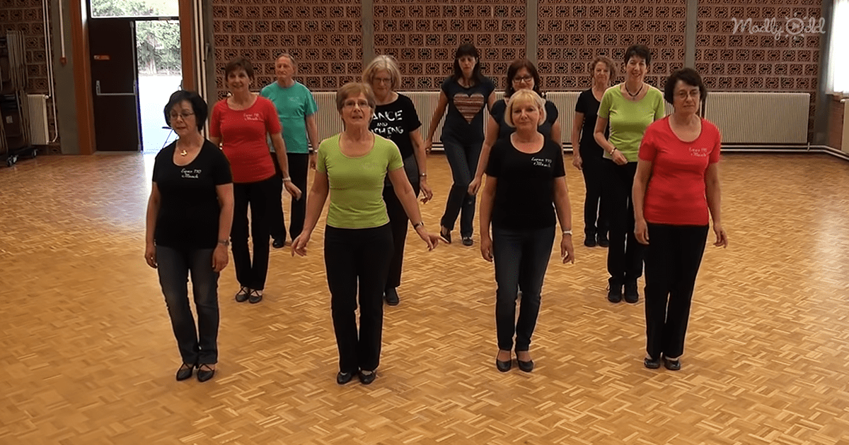 Dance Group Performs Impressive Line Dance of the Twist to Chubby ...