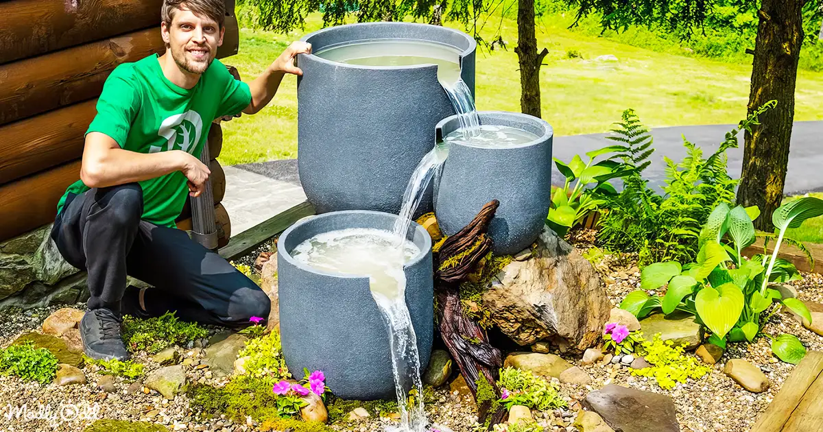 Over 1 Million Admire This Ingenious DIY Waterfall Planter Pot Fountain ...
