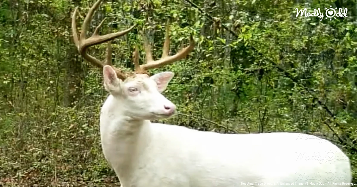 Ghostly white deer haunts neighbors’ backyards nightly - Country Bucket