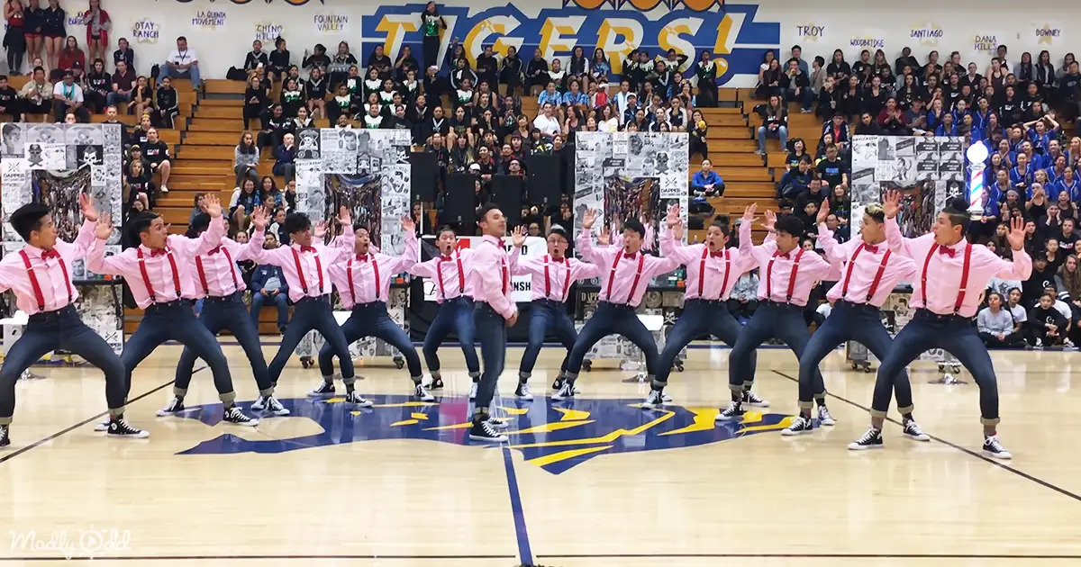 All-male school dance team brings thunder with their barbershop-themed ...